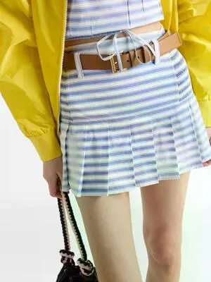 Prada Striped Poplin Mini Skirt