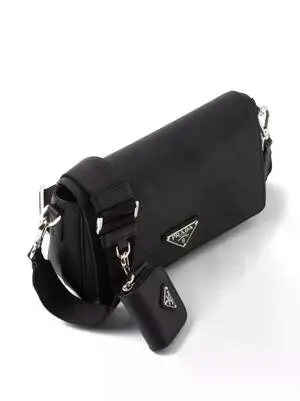Prada Saffiano Leather Shoulder Bag With Removable Pouch