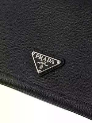 Prada Saffiano Leather Shoulder Bag With Removable Pouch