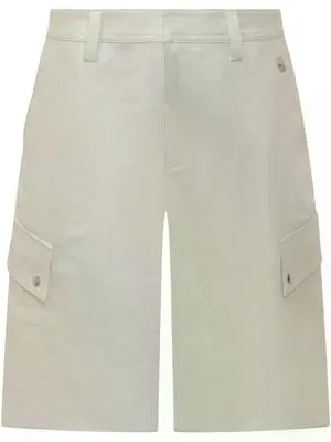 Off-White Linen Cargo Shorts