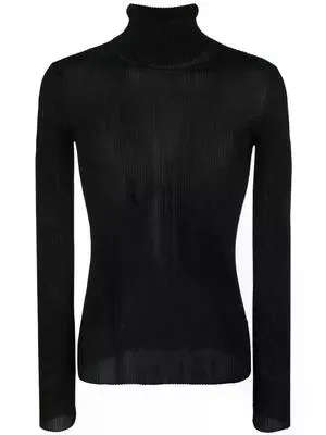 Off-White Helvet Fine-knit Ribbed Jumper