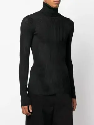 Off-White Helvet Fine-knit Ribbed Jumper