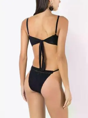 AMIR SLAMA Open-knit Cut-out One-piece