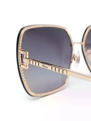 Chopard Square-frame Tinted Sunglasses