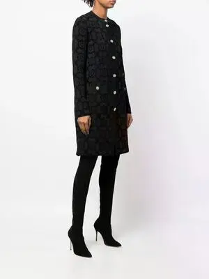 FERRAGAMO Fitted Single-breasted Gancini Coat
