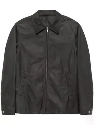 Rick Owens Brad Leather Jacket - Grey
