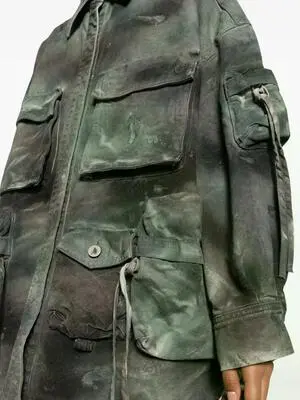 Attico Fern Distressed Denim Jacket