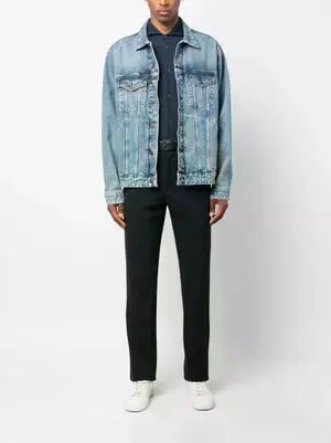 ZANONE Long-sleeved Cotton Shirt - Blue