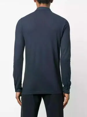 ZANONE Long-sleeved Cotton Shirt - Blue