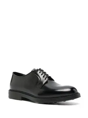 DOUCAL'S Leather Lace-up Derby Shoes - Black