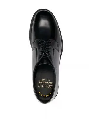 DOUCAL'S Leather Lace-up Derby Shoes - Black
