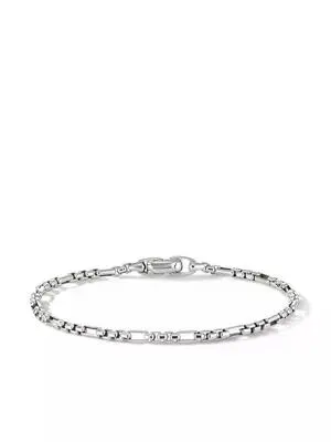 David Yurman Sterling Open Station Box Chain Bracelet - Silver