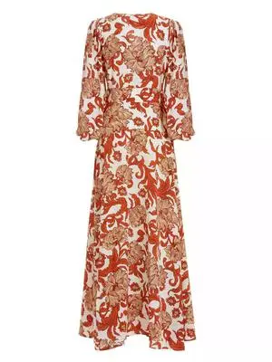 La DoubleJ Camerino Abstract-pattern Silk Dress