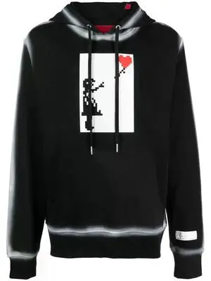 MOSTLY HEARD RARELY SEEN 8-BIT Graphic-print Cotton Hoodie - Black