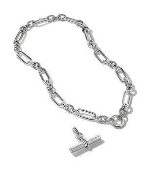 David Yurman Sterling Lexington Diamond Chain Necklace