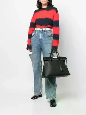 MAISON MARGIELA Multi-pocket Leather Tote Bag