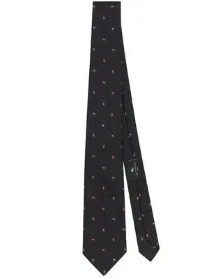Etro Paisley Jacquard Silk Tie - Black