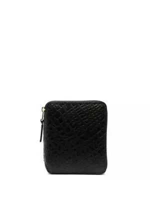 Comme Des Garçons Zip Around Textured Wallet - Black