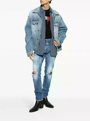 Dsquared2 Logo-patch Plaid Cotton Shirt