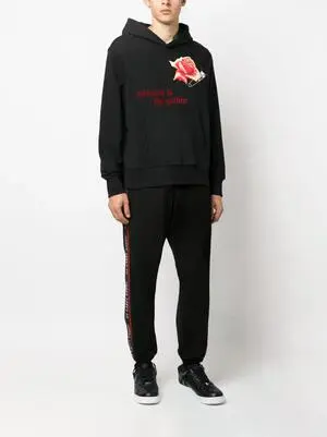 44 LABEL GROUP Logo-stripes Cotton Track Pants