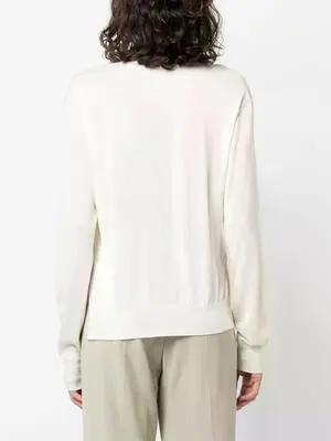 JIL SANDER Ribbed Crew Neck Jumper - White
