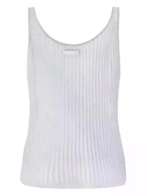 Pinko Rib-knit Tank Top - Grey