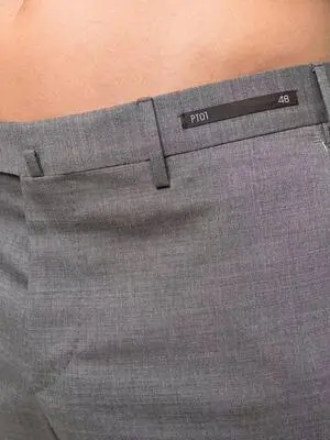 PT TORINO Logo-patch Tailored Trousers - Grey