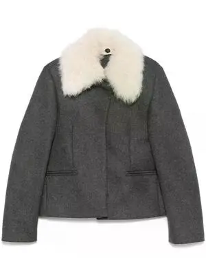 TOTEME Shearling-collar Wool-blend Jacket