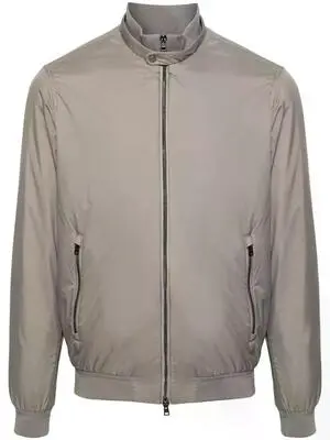 Herno Ecoage Band-collar Bomber Jacket - Grey