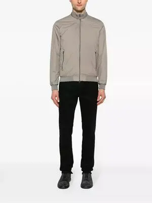 Herno Ecoage Band-collar Bomber Jacket - Grey