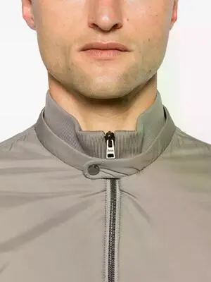 Herno Ecoage Band-collar Bomber Jacket - Grey