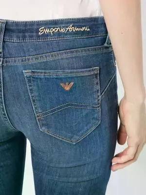 Emporio Armani Embroidered-logo Jeans