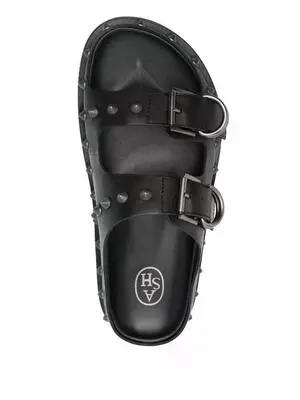 Ash Urus Studded Leather Sandals - Black
