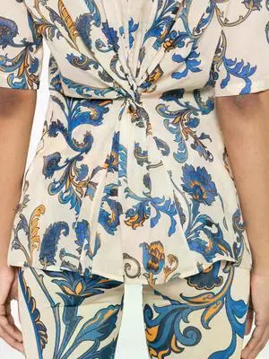 Etro Floral-print Shirt - Blue