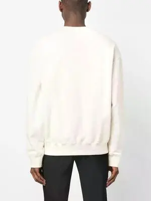 JIL SANDER Logo-print Crew Neck Sweatshirt - Neutrals