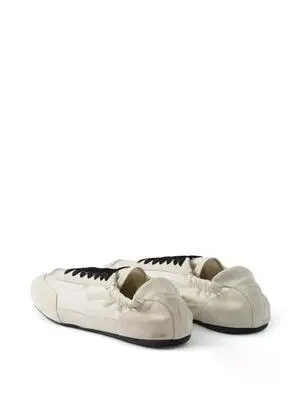 Prada Re-nylon And Suede Elasticized Sneakers - Neutrals