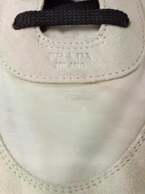 Prada Re-nylon And Suede Elasticized Sneakers - Neutrals