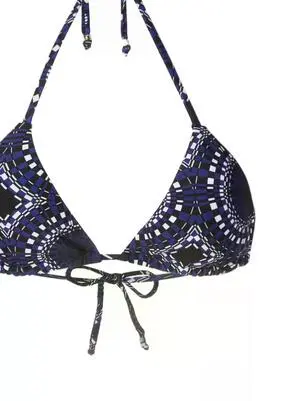 AMIR SLAMA Abstract-pattern Triangle Two Piece Bikini