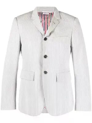 Thom Browne Stripe-print Seersucker Cotton Blazer