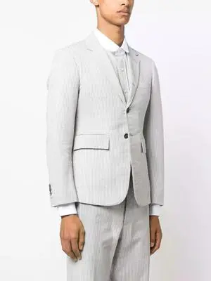 Thom Browne Stripe-print Seersucker Cotton Blazer