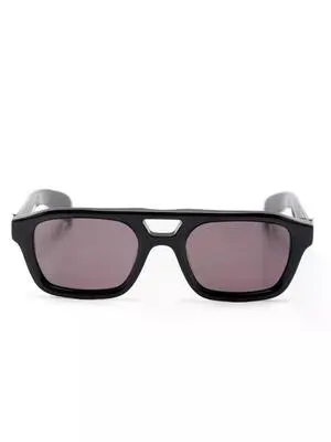 Alexander McQueen Square Sunglasses With Skull Stud Embellishment - Black