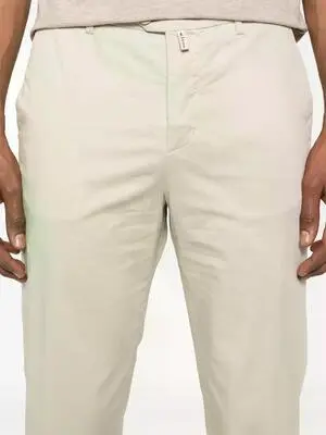Kiton Chinos With Logo Patch - Neutrals
