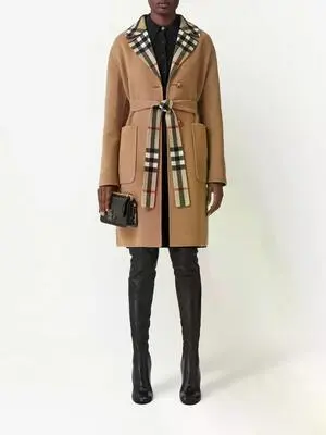 Burberry Reversible Check Wool Coat