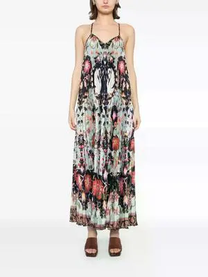 Farm Rio Pleated Sleeveless Dress
