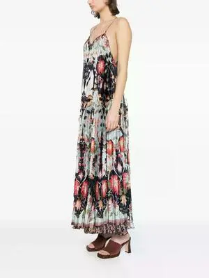 Farm Rio Pleated Sleeveless Dress