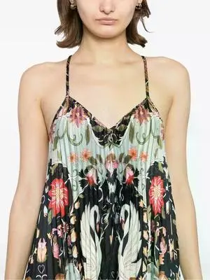 Farm Rio Pleated Sleeveless Dress