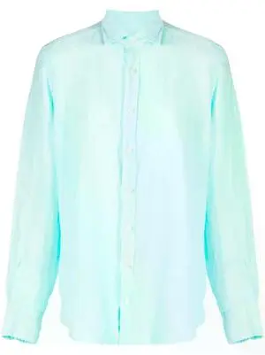HACKETT Logo-embroidered Linen Shirt