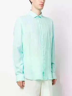 HACKETT Logo-embroidered Linen Shirt