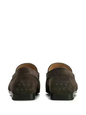 TOD'S Almond Toe Suede Loafers