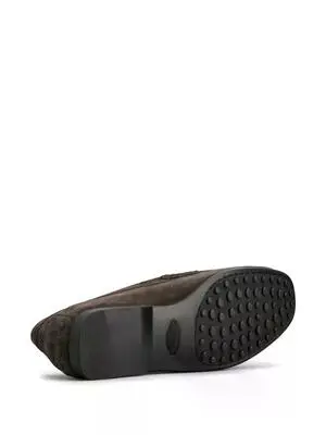 TOD'S Almond Toe Suede Loafers